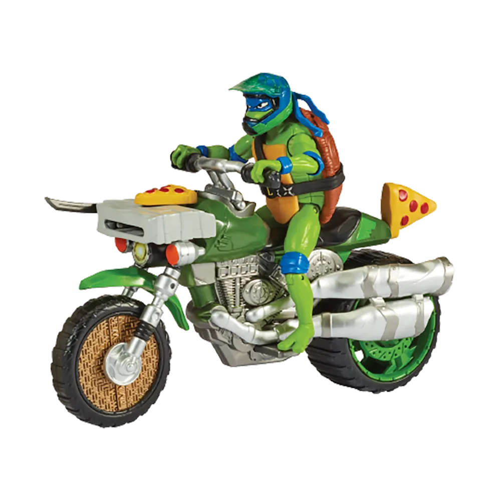 Moto Tortugas Ninja Cycle + Leonardo